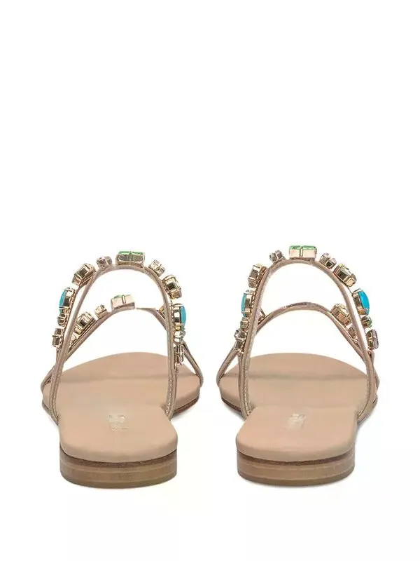 EMANUELA CARUSO CAPRI Crystal Embellished Slip-on Sandals
