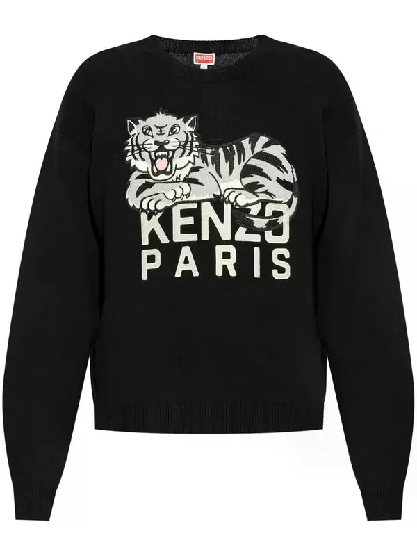 Kenzo Embroidered Tiger Sweatshirt - Black