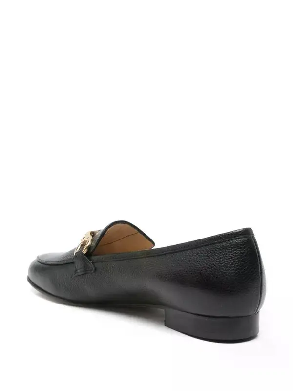 Casadei Leather Loafers With Silver-tone Logo Plaque