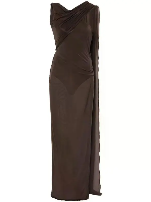 Attico Halterneck Open-back Maxi Dress