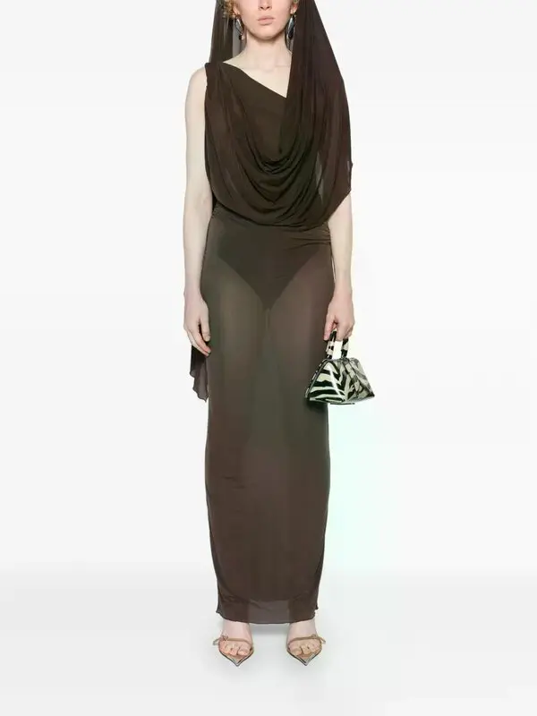 Attico Halterneck Open-back Maxi Dress