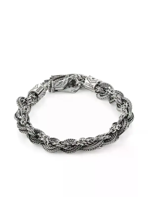 Emanuele Bicocchi Medium Round Braid Bracelet - Silver