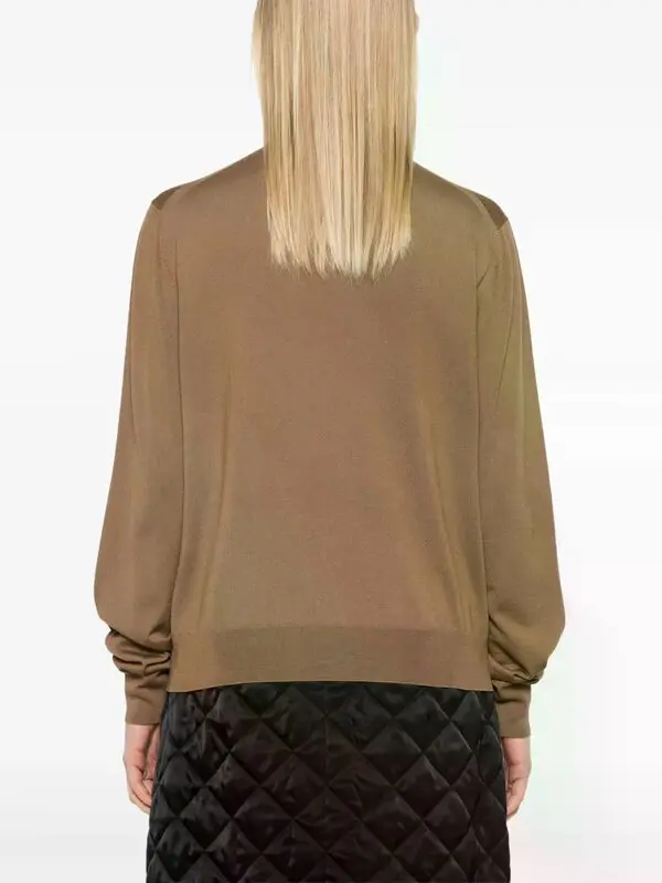 Khaite V-neck Fine Knit Sweater