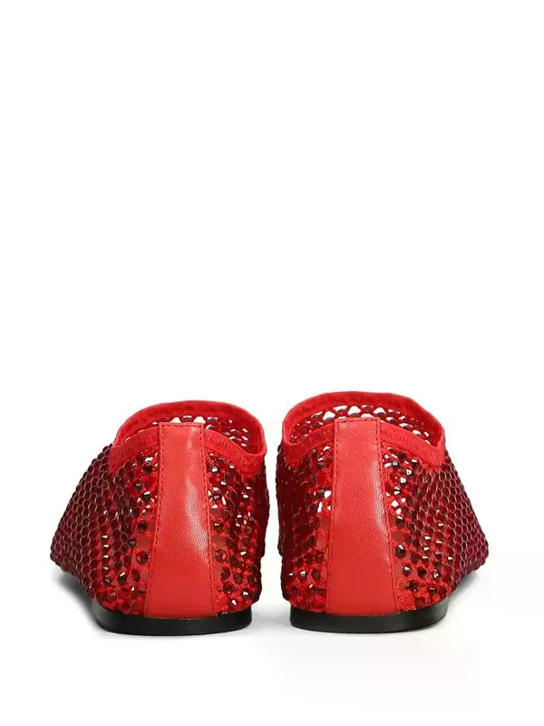 STRATEGIA SHOES Crystal-embellished Ballet Flats - Red