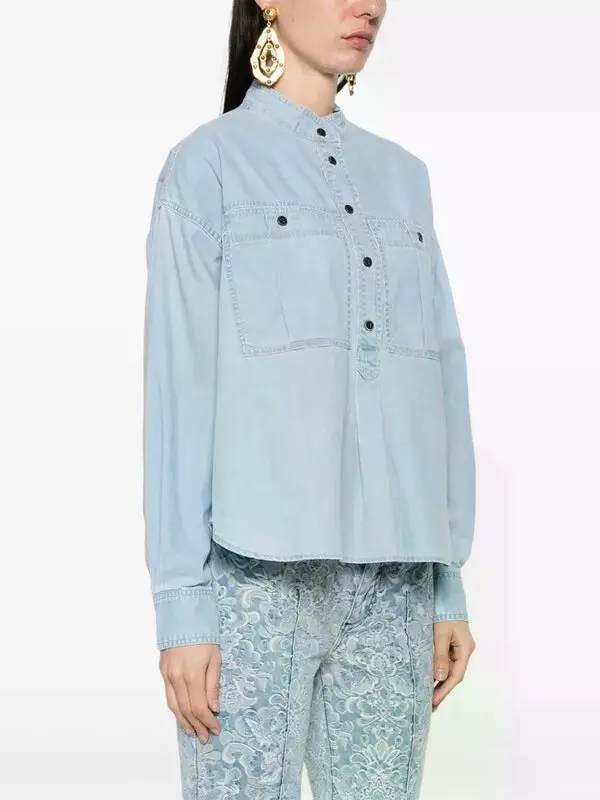 MARANT ETOILE Light Cotton Shirt With Pleat Detailing