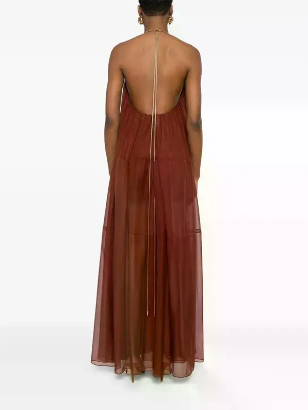 Retrofete Jersey Maxi Dress With Halterneck And Open Back
