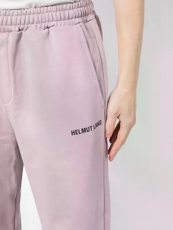 Helmut Lang Logo-print Tapered Track Pants - Purple