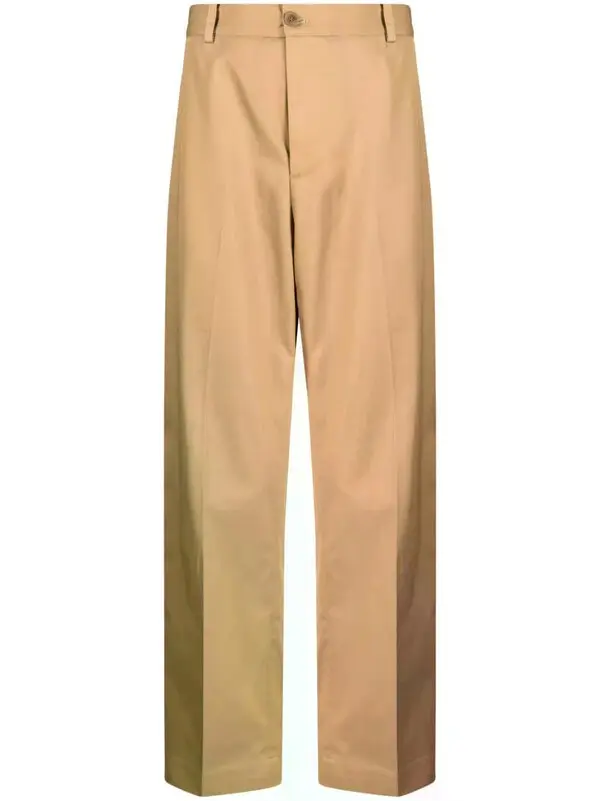 Maison Kitsuné Mid-rise Straight-leg Cotton Trousers