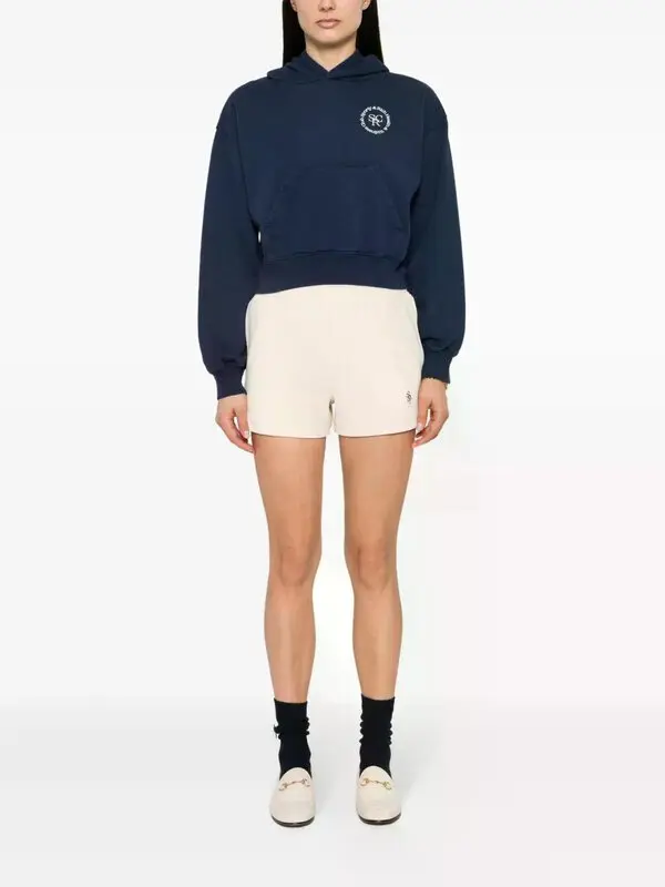 Sporty & Rich Velour Mini Shorts