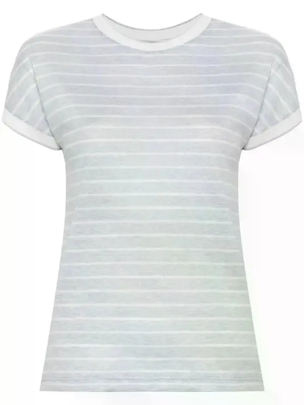 Eleventy Striped Crew Neck T-shirt - Blue