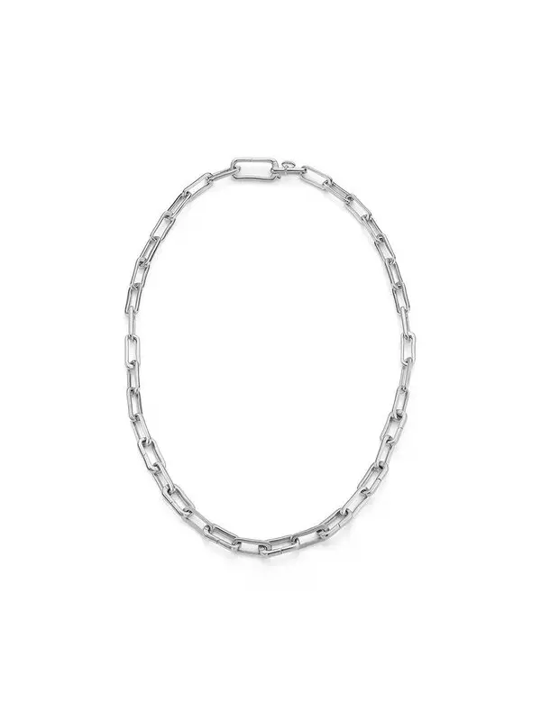 Monica Vinader Sterling Alta Capture Charm Necklace - Silver