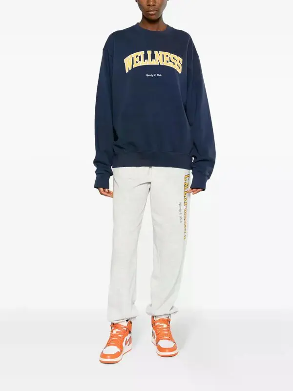 Sporty & Rich Printed Cotton Sweatshirt