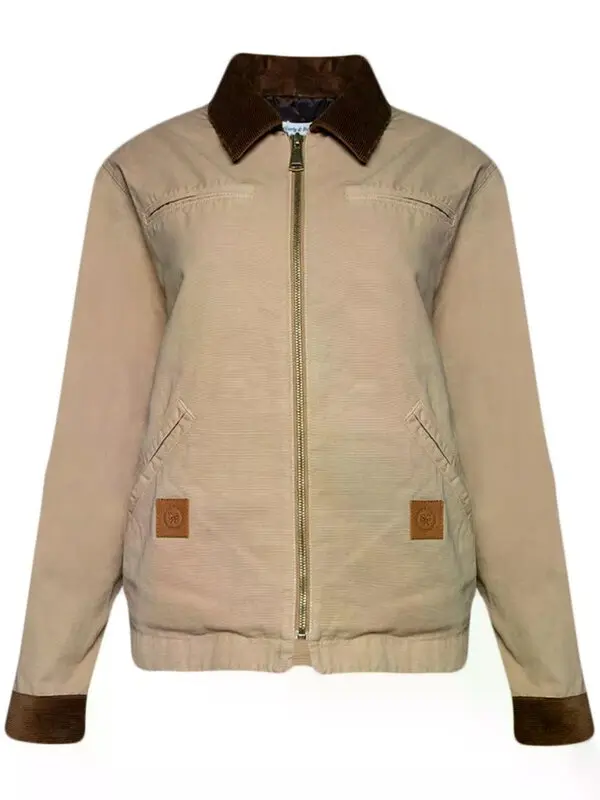 SPORTY & RICH Canvas Zipped Jacket - Neutrals
