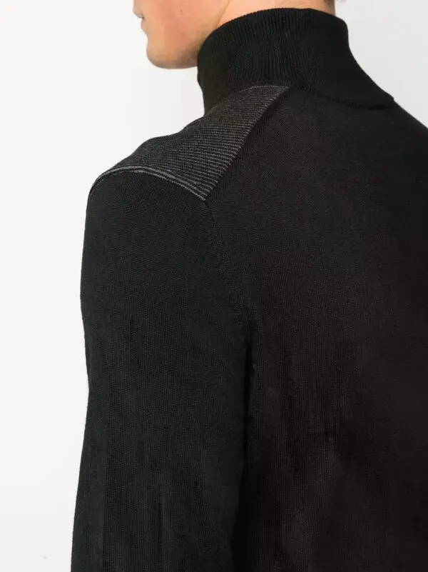 BOSS Ribbed Half-zip Jumper