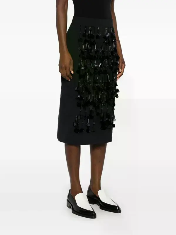 Plan C Embellished Midi Skirt