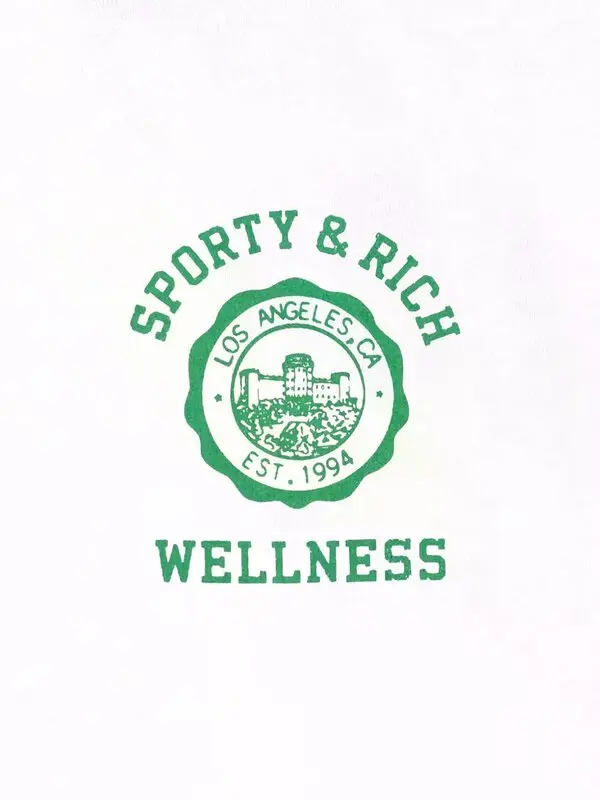 Sporty & Rich Emblem Logo-print Long Sleeve T-shirt