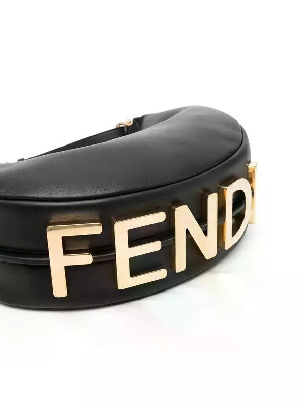 Fendi Small Graphe Shoulder Bag - Black