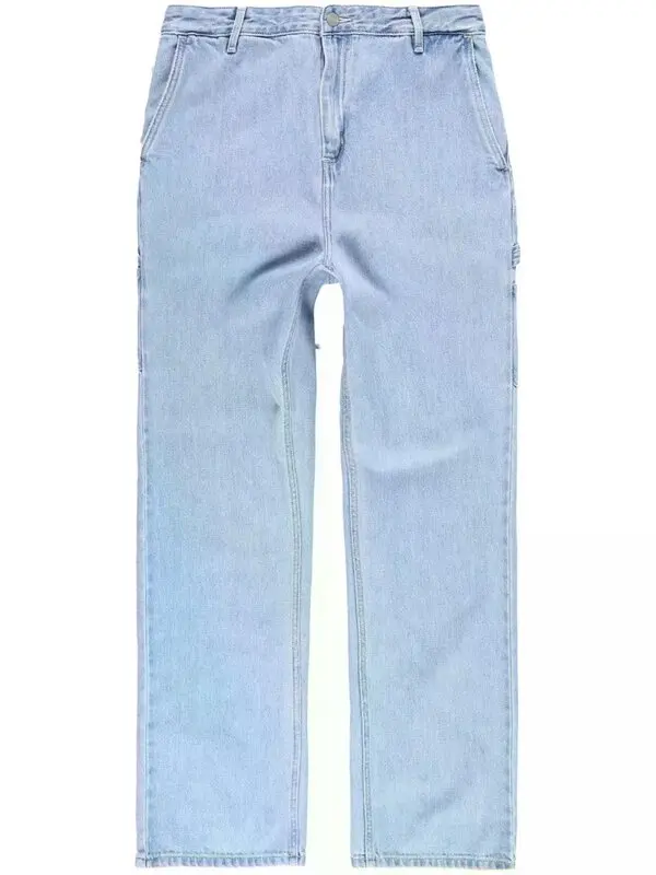 Carhartt Work In Progress High-waisted Straight-leg Jeans With Bleached Effect - Blue