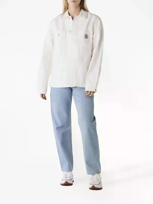Carhartt Work In Progress High-waisted Straight-leg Jeans With Bleached Effect
