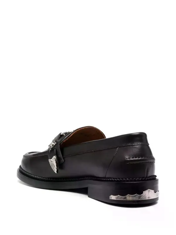 TOGA VIRILIS Logo-engraved Leather Loafers