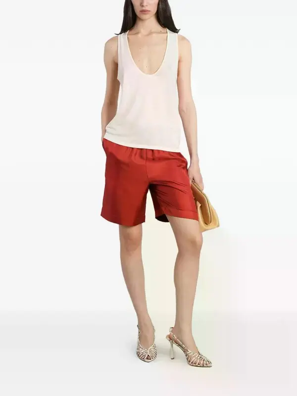Loulou De Saison Zinia Elasticated-waistband Shorts - Red