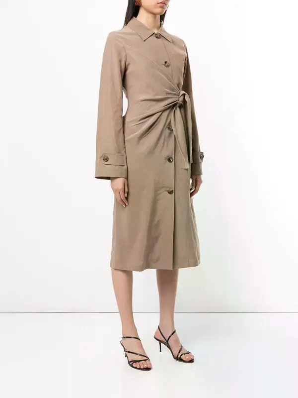Goen.j Waist-tied Trench Coat