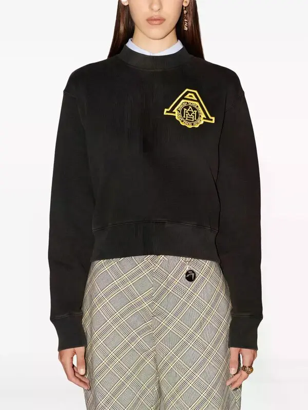 AMBUSH Logo-embroidered Organic Cotton Sweatshirt