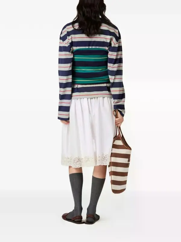 Miu Miu Striped Cropped Top