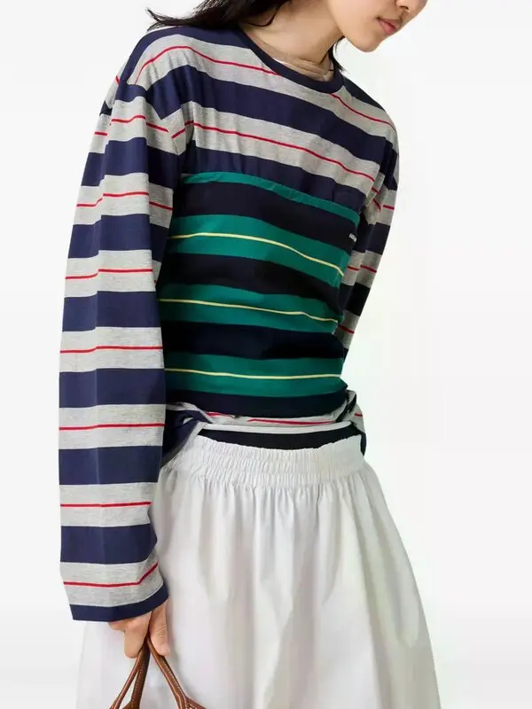 Miu Miu Striped Cropped Top
