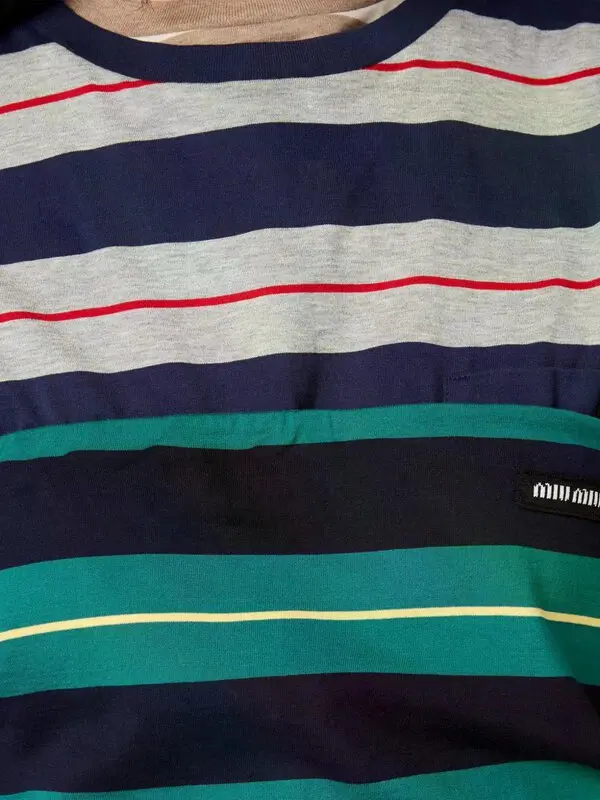 Miu Miu Striped Cropped Top