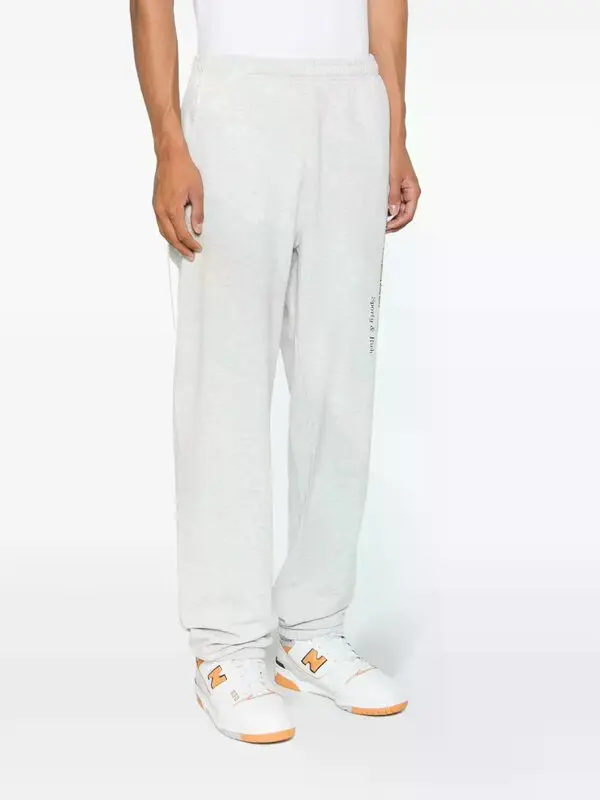 SPORTY & RICH California Text Print Cotton Blend Joggers