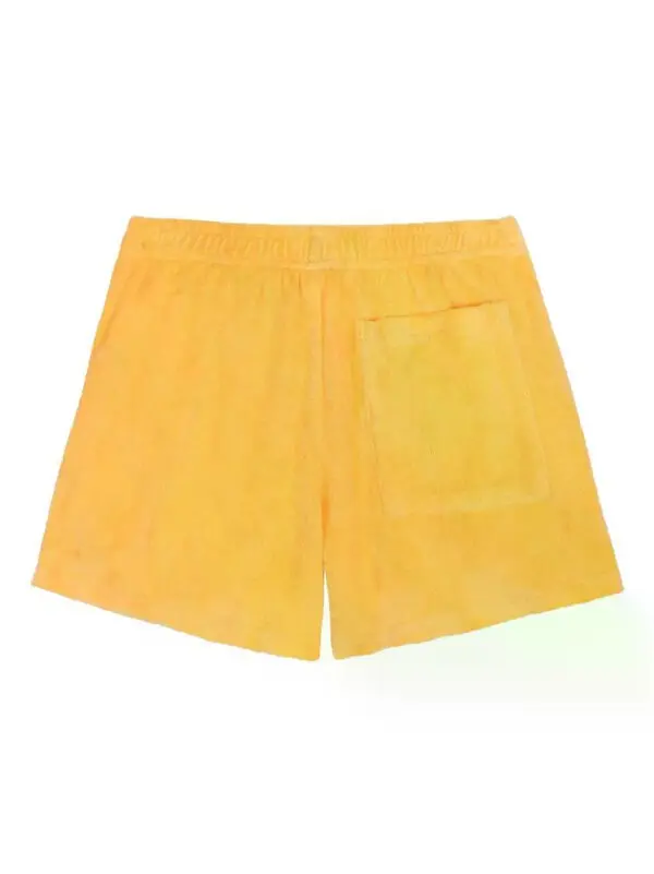 SPORTY & RICH Ny Tennis Club Cotton Terry Shorts - Yellow