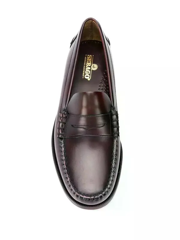 SEBAGO Classic Dan Braided Detail Penny Loafers - Brown