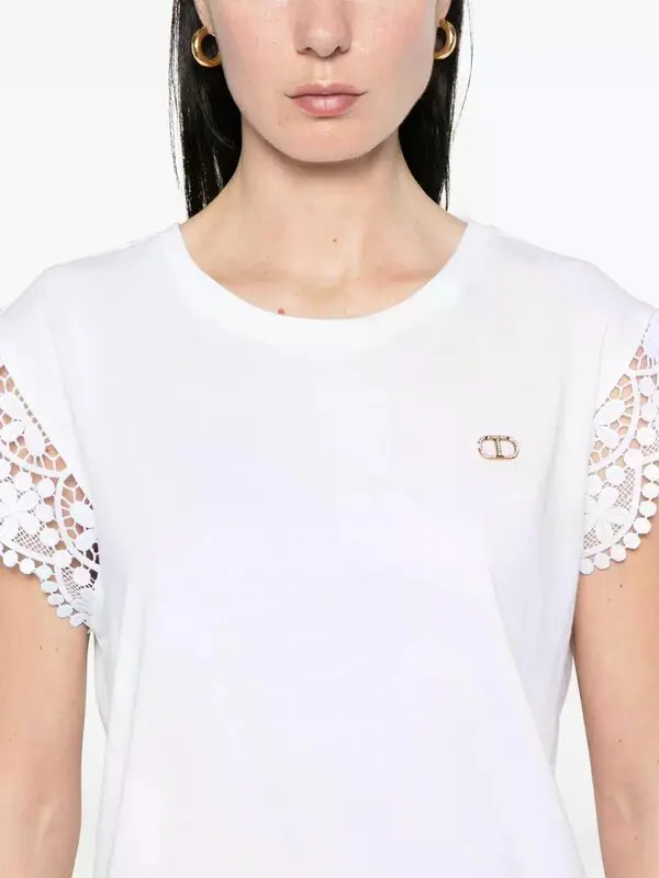 TWINSET Lace Detail T-shirt