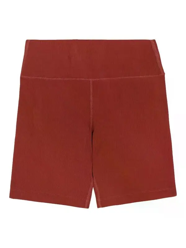 SPORTY & RICH Logo-embellished Biker Shorts - Red