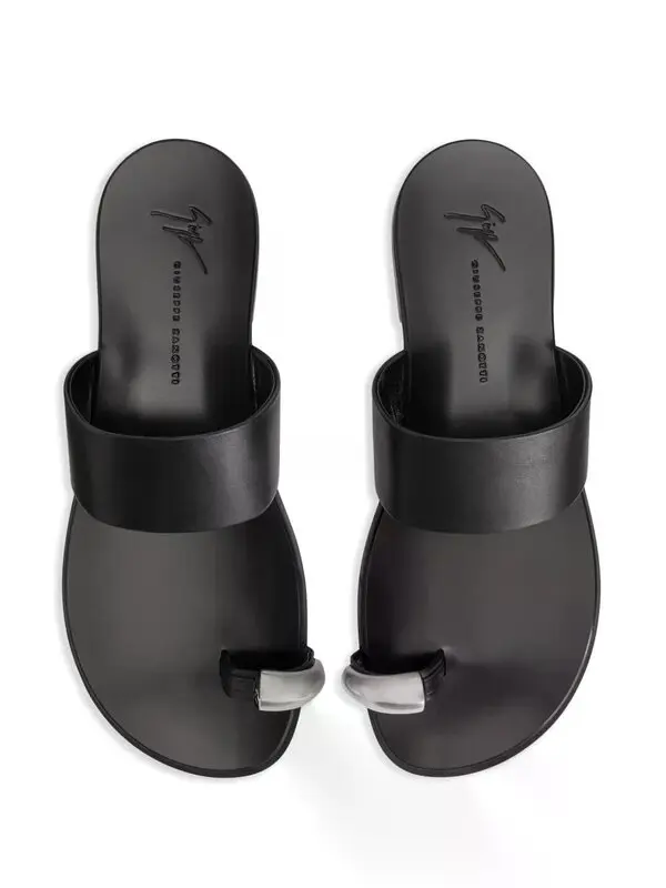 GIUSEPPE ZANOTTI Norbert Leather Toe-loop Sandals