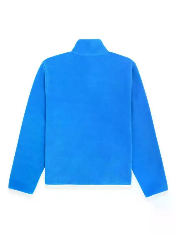 SPORTY & RICH Fleece Sweatshirt With Embroidered Logo - Blue