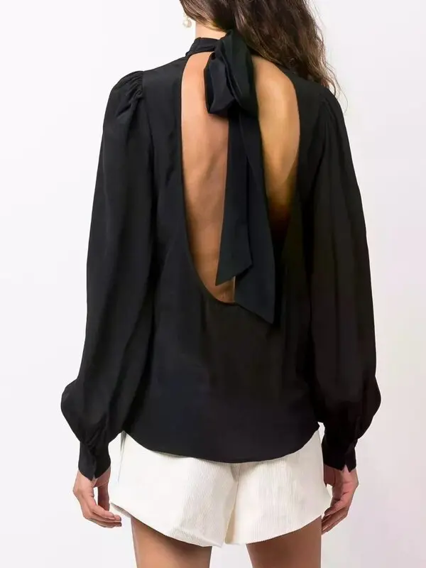 Wandering Stand-up Collar Blouse