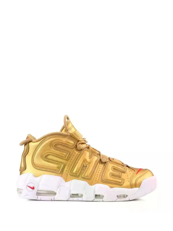 Supreme X Air More Uptempo Suptempo Gold Sneakers
