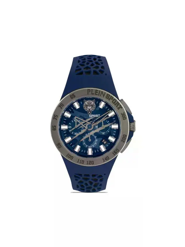 PLEIN SPORT Thunderstorm" Chronograph Watch With Tiger Motif - Blue