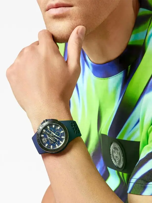 PLEIN SPORT Thunderstorm" Chronograph Watch With Tiger Motif
