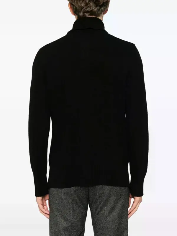 Tagliatore Kaleb Zip-up Cardigan - Black