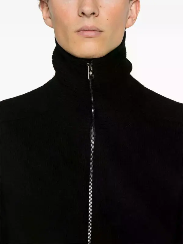 Tagliatore Kaleb Zip-up Cardigan - Black