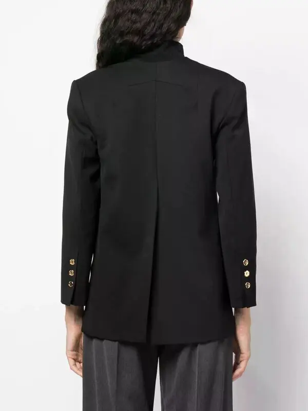 PATOU Collarless Double-breasted Blazer