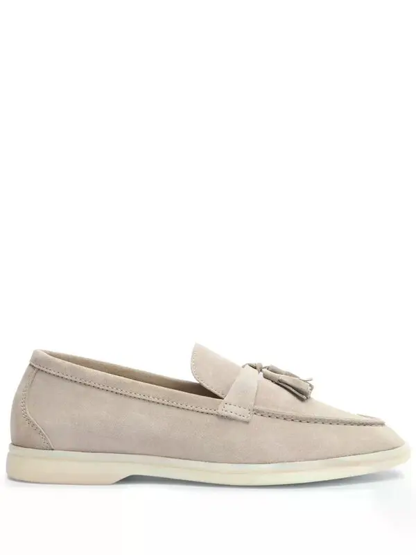 SCAROSSO Leandra Calf-leather Loafers - Neutrals