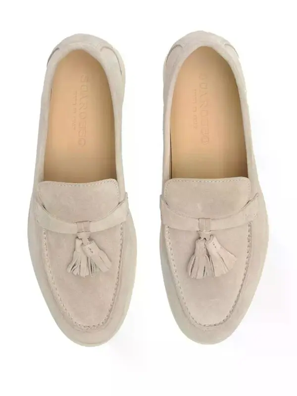 SCAROSSO Leandra Calf-leather Loafers - Neutrals
