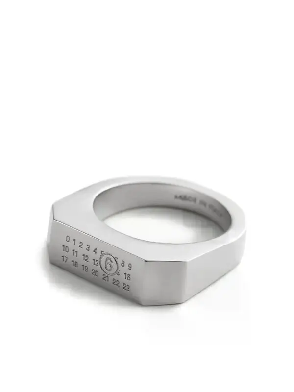 MAISON MARGIELA Engraved Numeric Signature Signet Ring