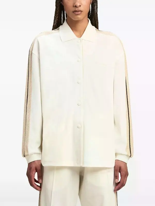 Palm Angels Logo-embroidered Cotton Track Shirt