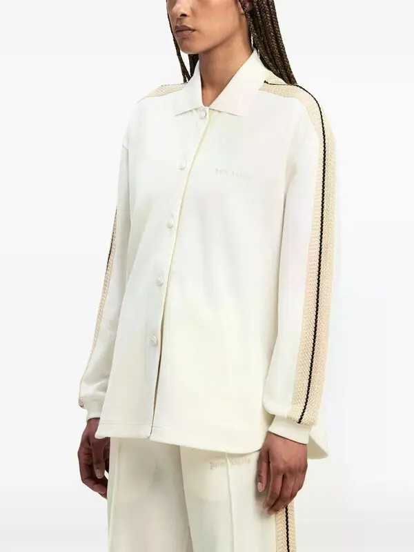 Palm Angels Logo-embroidered Cotton Track Shirt