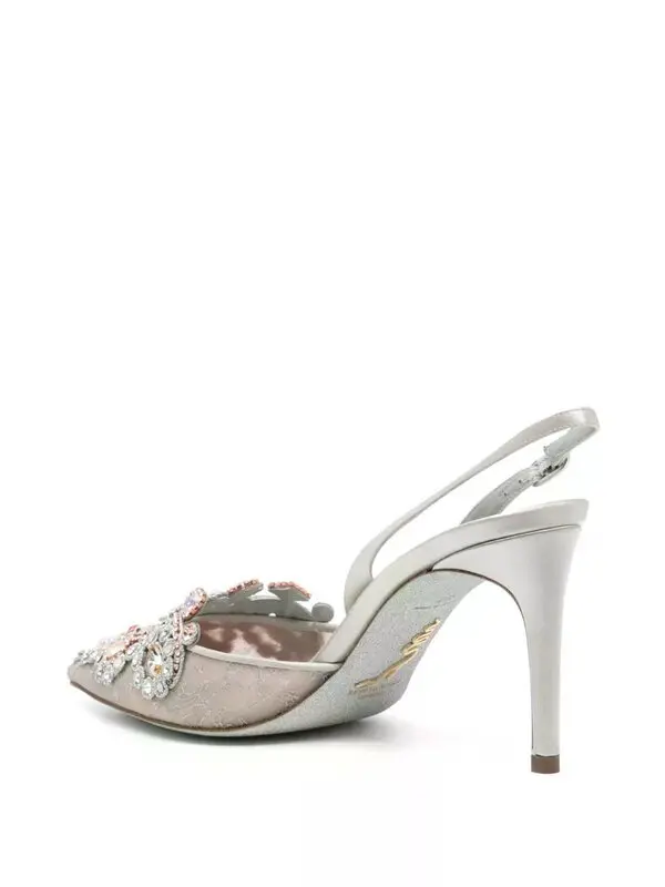 Rene Caovilla 90mm Veneziana Pumps - Grey